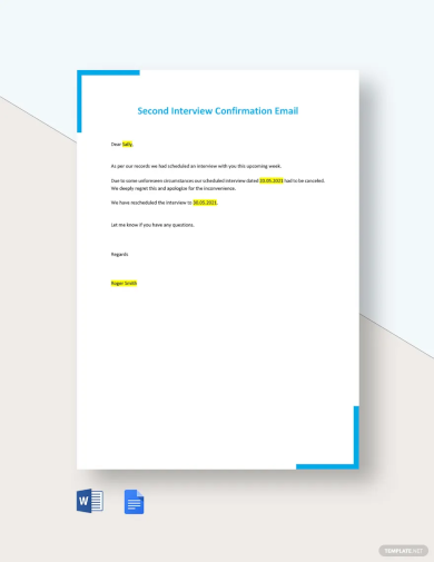 Interview Email - 22+ Examples, Format, Pdf | Examples