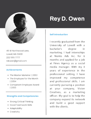 Self Introduction Essay 6 Examples Format Pdf Examples