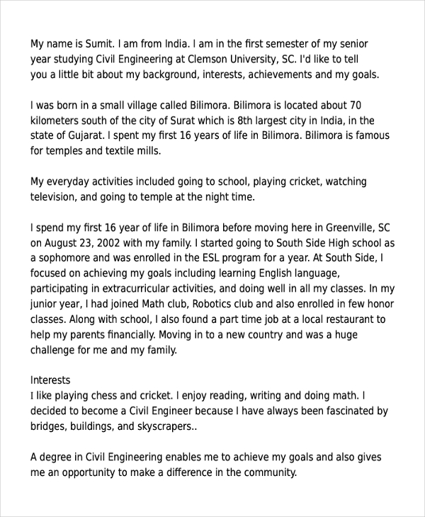 How To Write A Good Self Introduction Essay Basics On How To Write A 