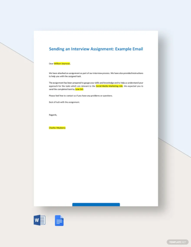 Interview Email - 22+ Examples, Format, Pdf | Examples