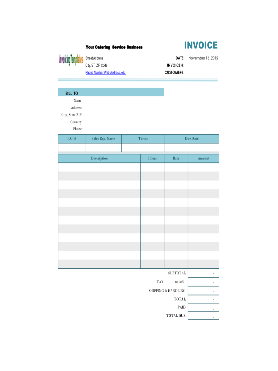 Catering Receipt 6 Examples Format Pdf Examples