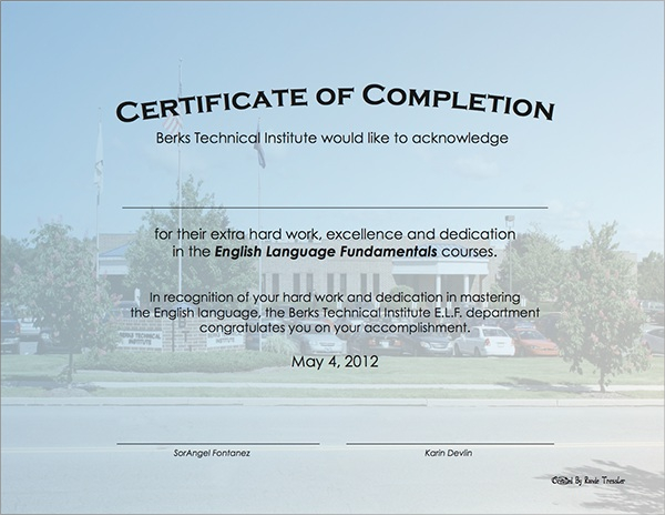 Certificate Examples of Completion - 20+ Examples, Format, Pdf | Examples