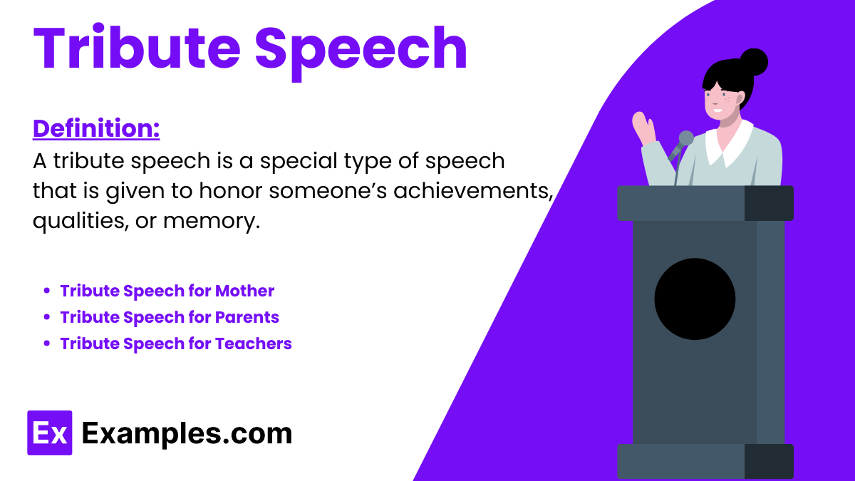 Tribute Speech - 10+ Examples, Format, Sample | Examples