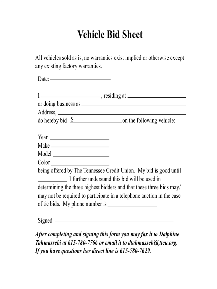 How To Write Bid Documents