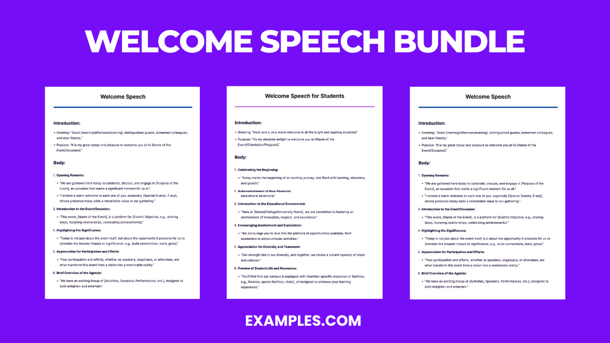 Welcome Speech - 14+ Examples, Format, Sample | Examples
