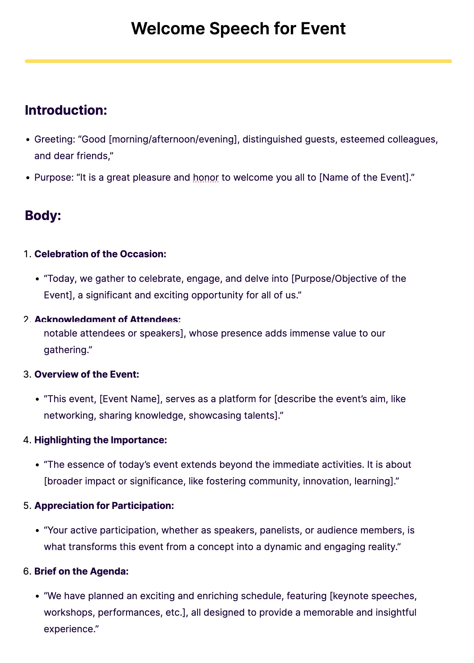Welcome Speech - 14+ Examples, Format, Sample | Examples