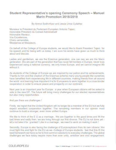 Welcome Speech - 14+ Examples, Format, Sample | Examples