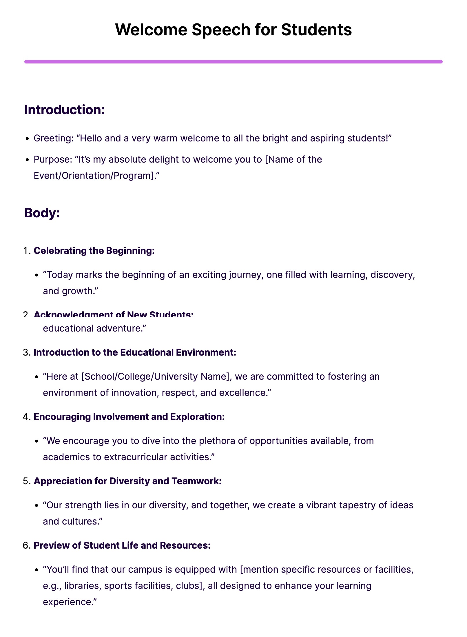 Welcome Speech - 14+ Examples, Format, Sample | Examples