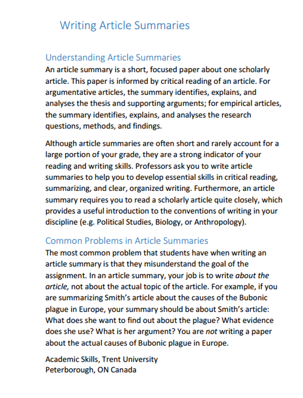Summary Writing Examples 10 Samples In PDF DOC Examples