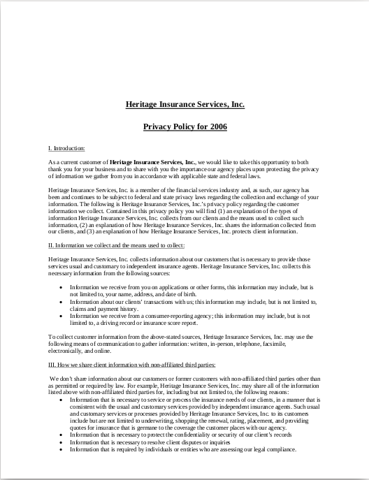 Privacy Policy - 18+ Examples, Format, Pdf | Examples