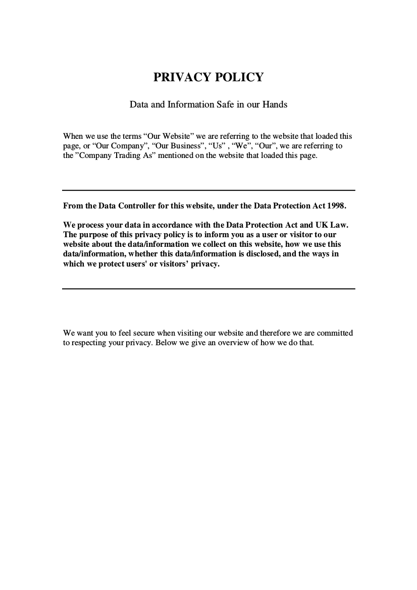 Privacy Policy - 18+ Examples, Format, Pdf | Examples