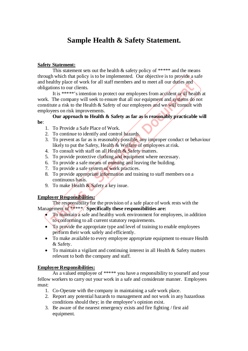 8 Free Workplace Safety Policy Templates PDF Free Premium Templates