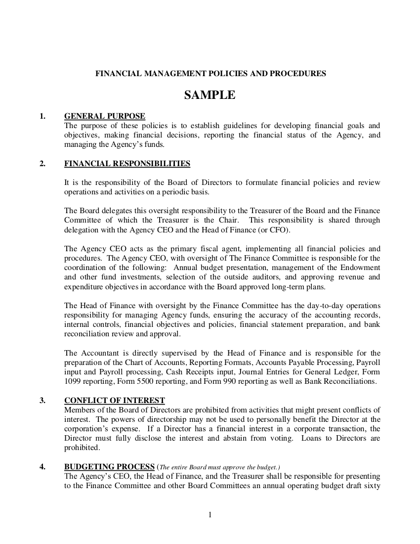Financial Policy - 15+ Examples, Format, Pdf | Examples