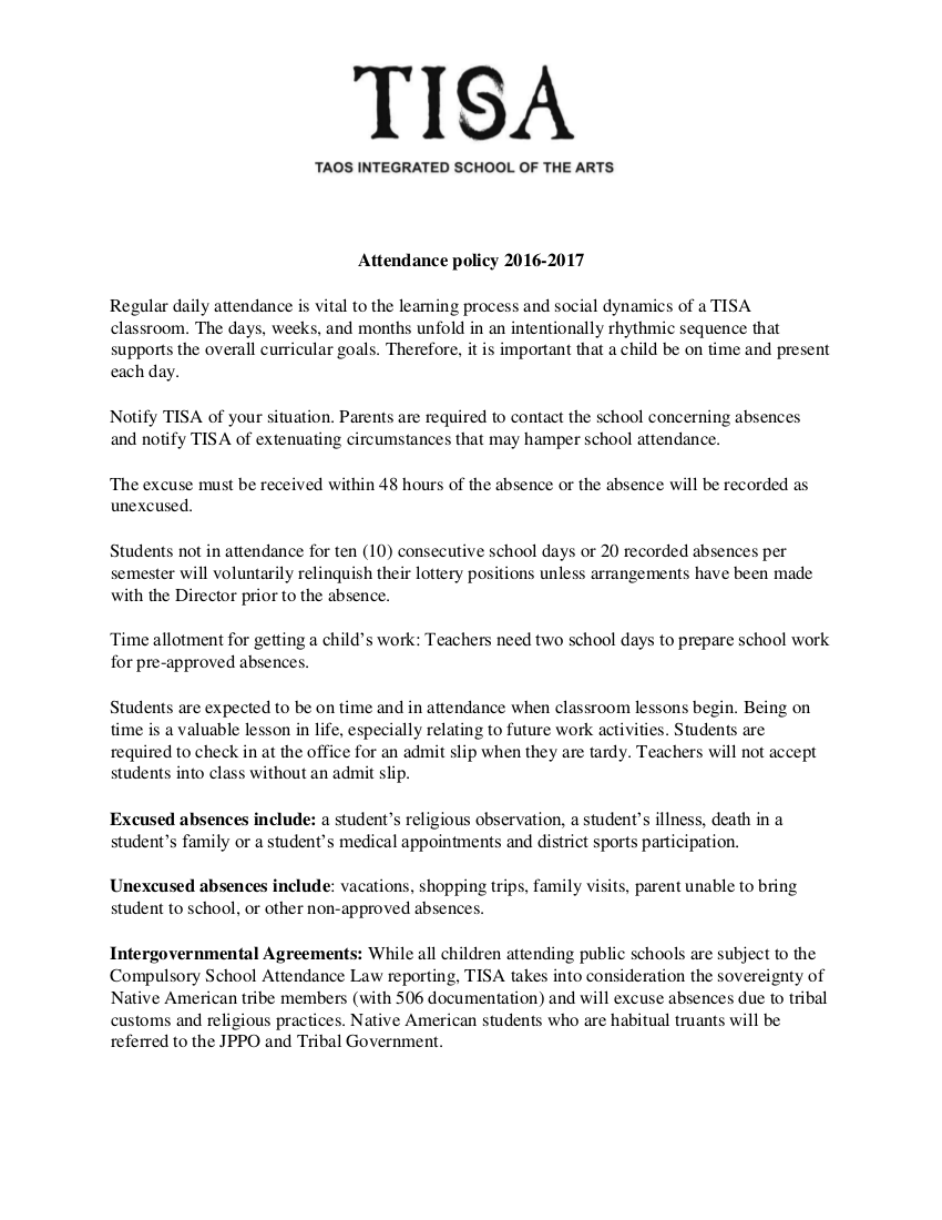 Attendance Policy - 15+ Examples, Format, Pdf