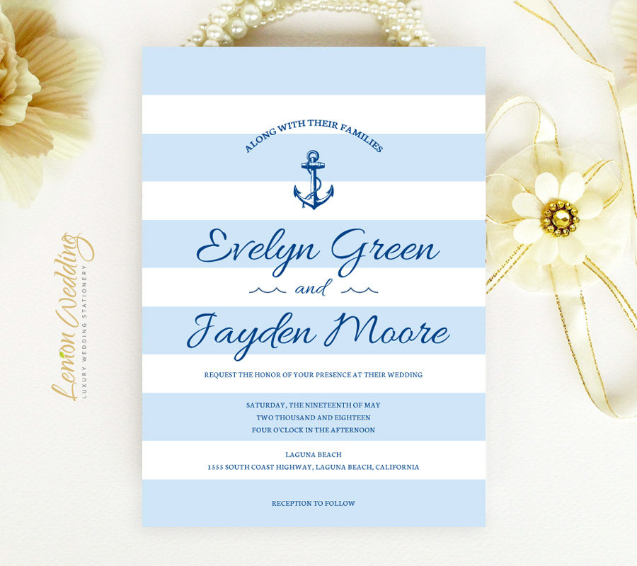 Nautical Wedding Invitation - 14+ Examples, Format, Pdf | Examples