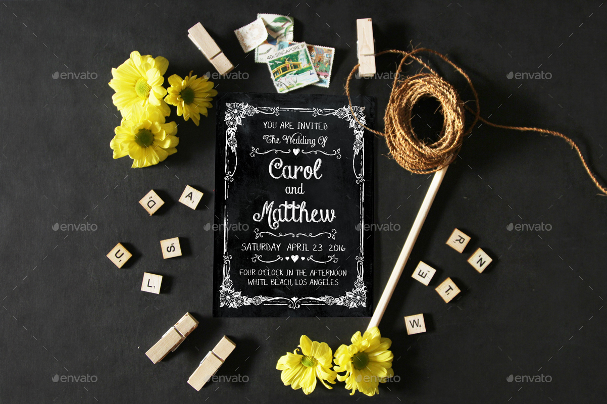 Chalkboard Wedding Invitation - 14+ Examples, Format, Pdf | Examples