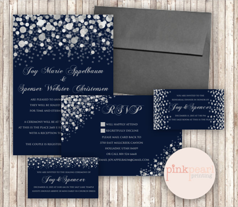Snow Wedding Invitation - 14+ Examples, How to Design