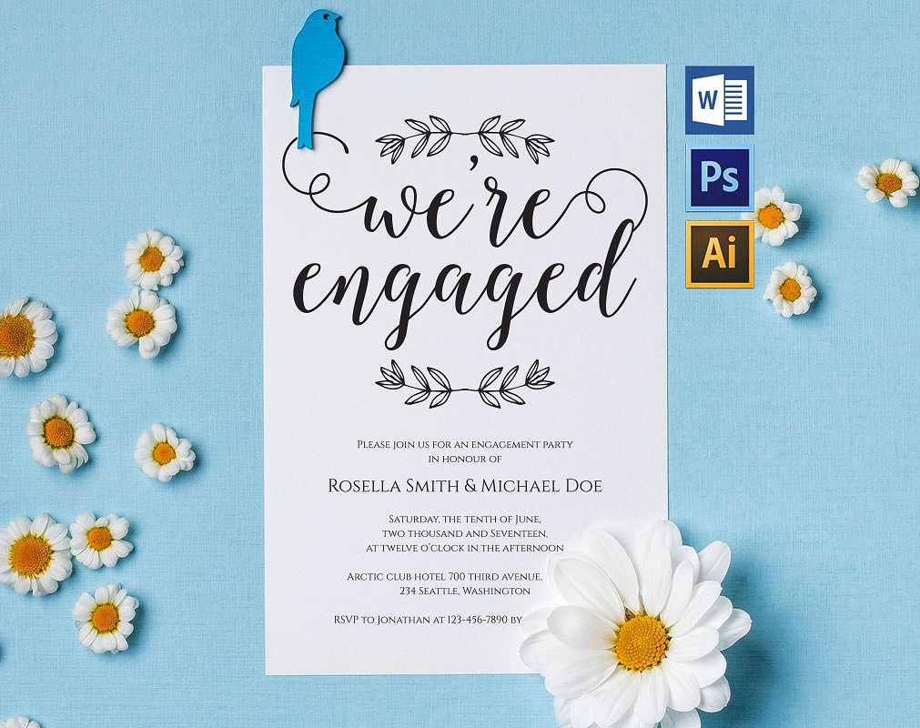 FREE 21 Engagement Party Invitation Designs Examples In Publisher 
