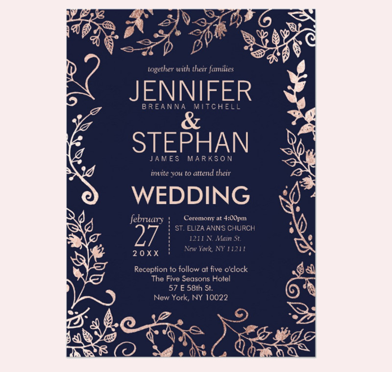 Elegant Wedding Invitation - 20+ Examples, Format, Pdf | Examples