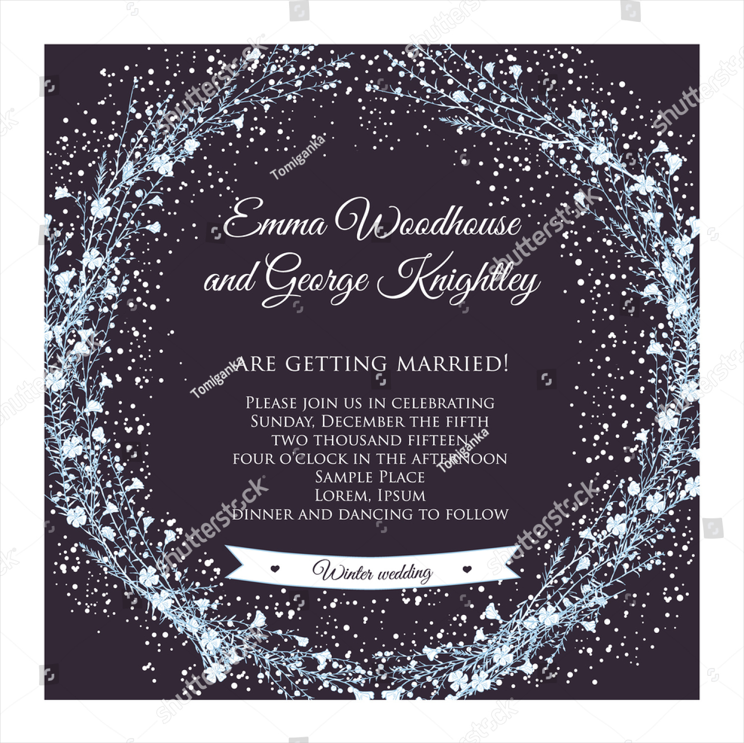 Snow Wedding Invitation - 14+ Examples, How to Design