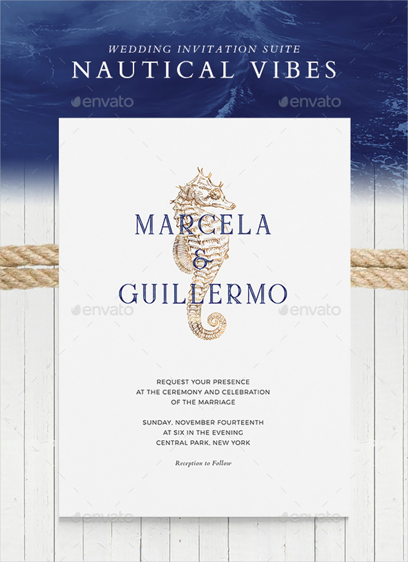 Nautical Wedding Invitation - 14+ Examples, Format, Pdf | Examples