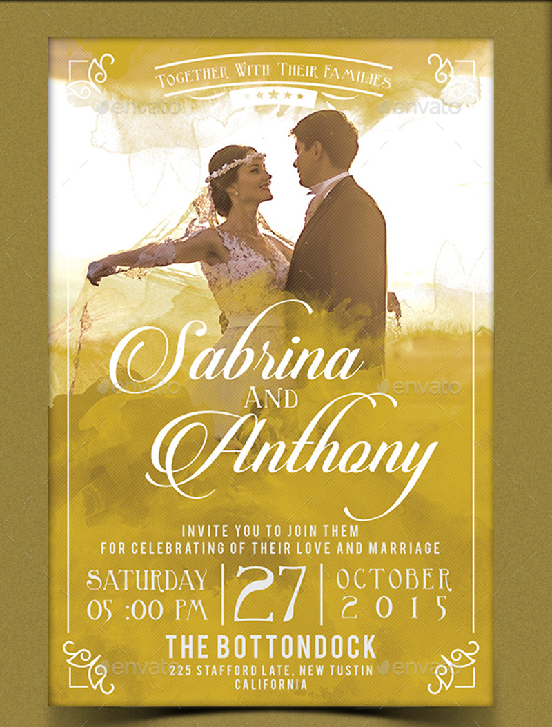 Watercolor Wedding Invitation - 18+ Examples, Format, Pdf | Examples