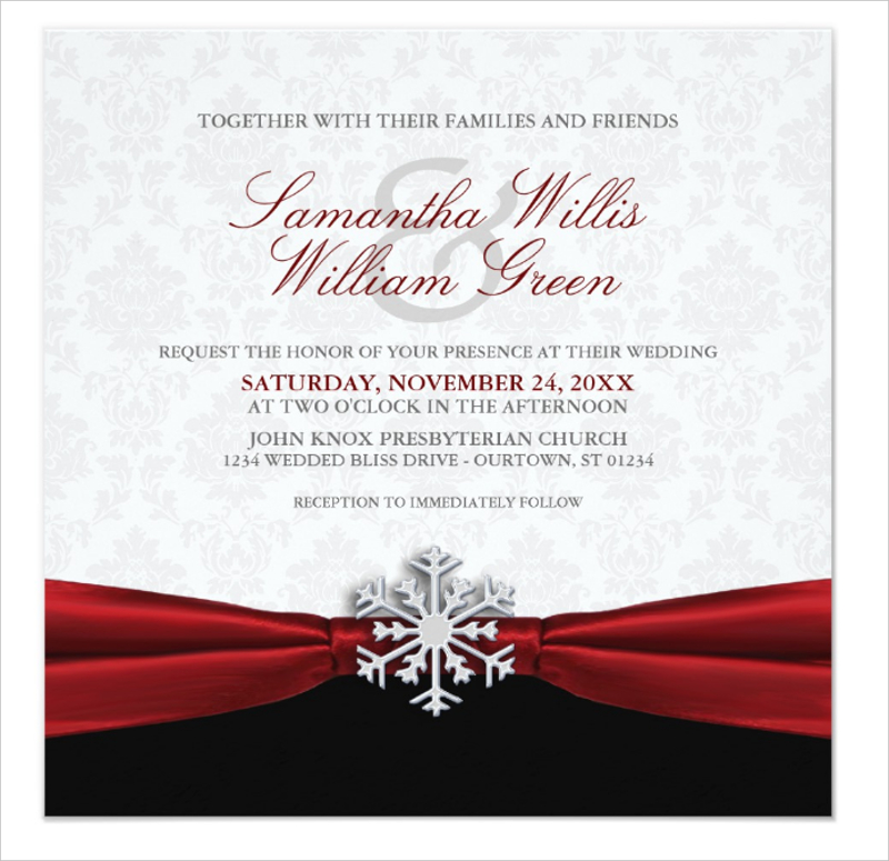 Snow Wedding Invitation - 14+ Examples, How to Design