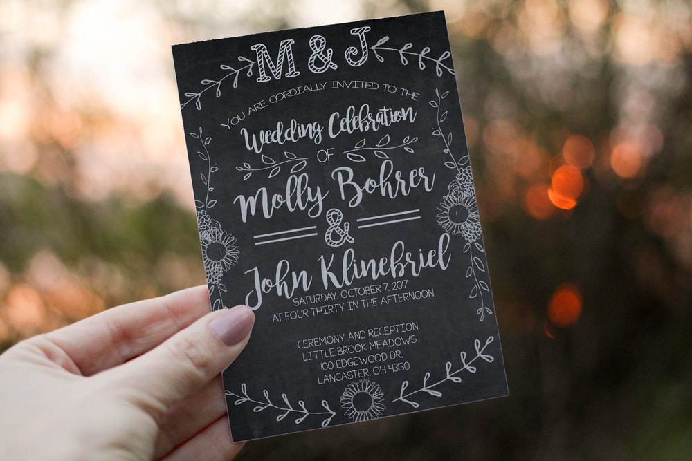Chalkboard Wedding Invitation - 14+ Examples, Format, Pdf | Examples