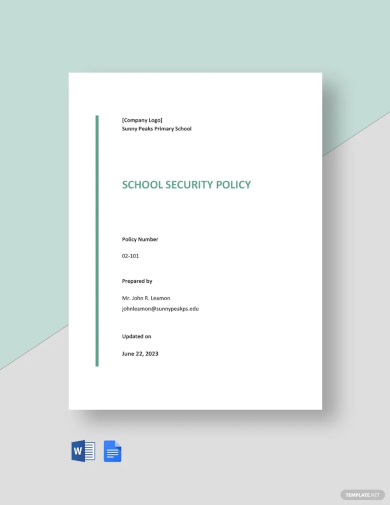 Security Policy - 16+ Examples, Format, Pdf | Examples