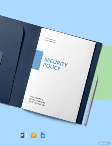 Security Policy - 16+ Examples, Format, Pdf | Examples