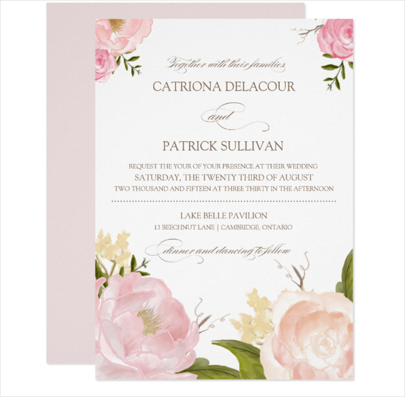 Romantic Wedding Invitation - 19+ Examples, Format, Pdf | Examples