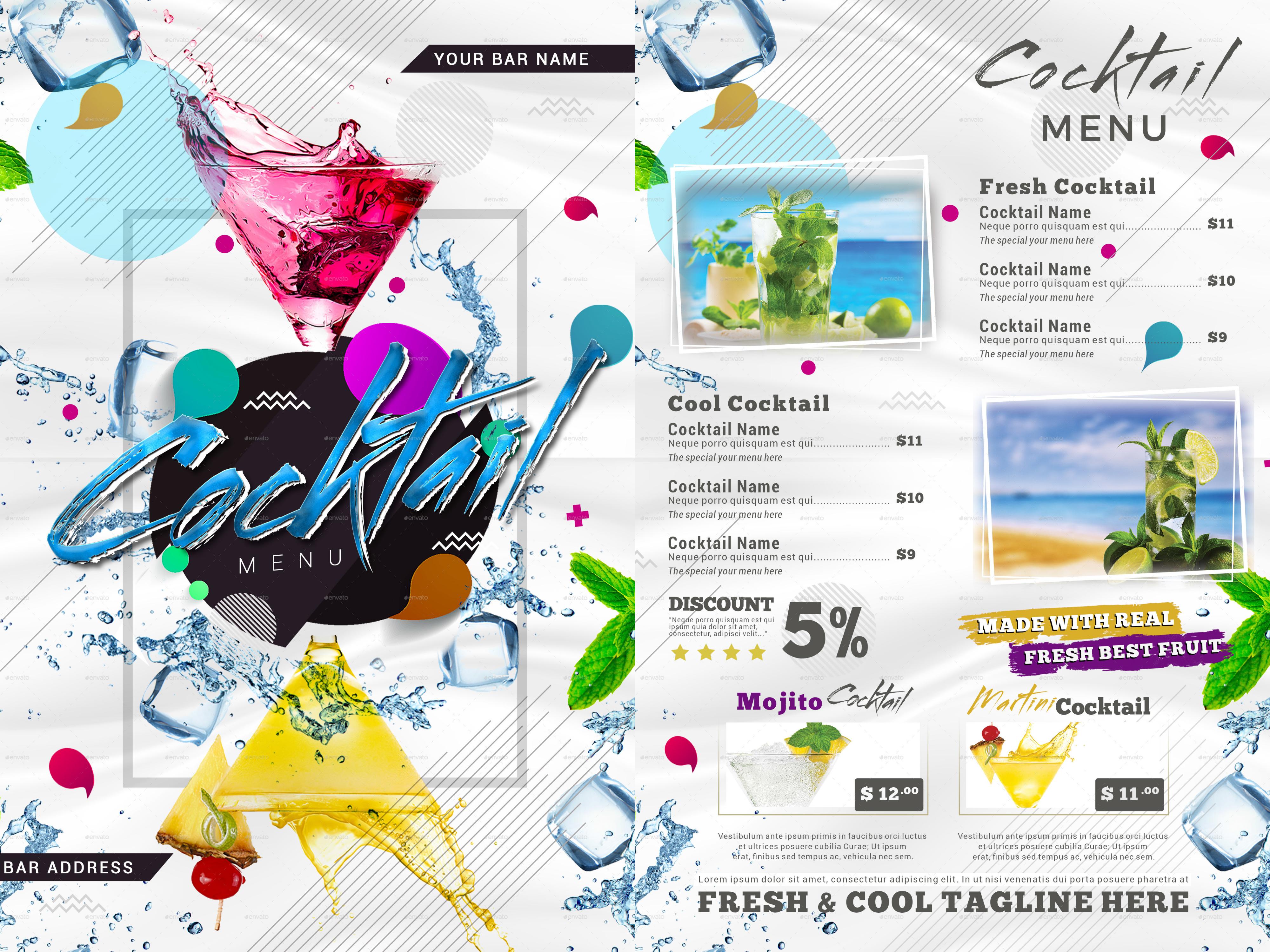 Cocktail Menu Examples - 18+ in PSD | AI | EPS Vector | Examples