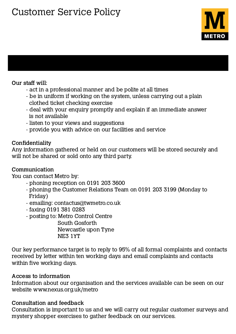 Customer Service Policy 22 Examples Format Pdf Examples