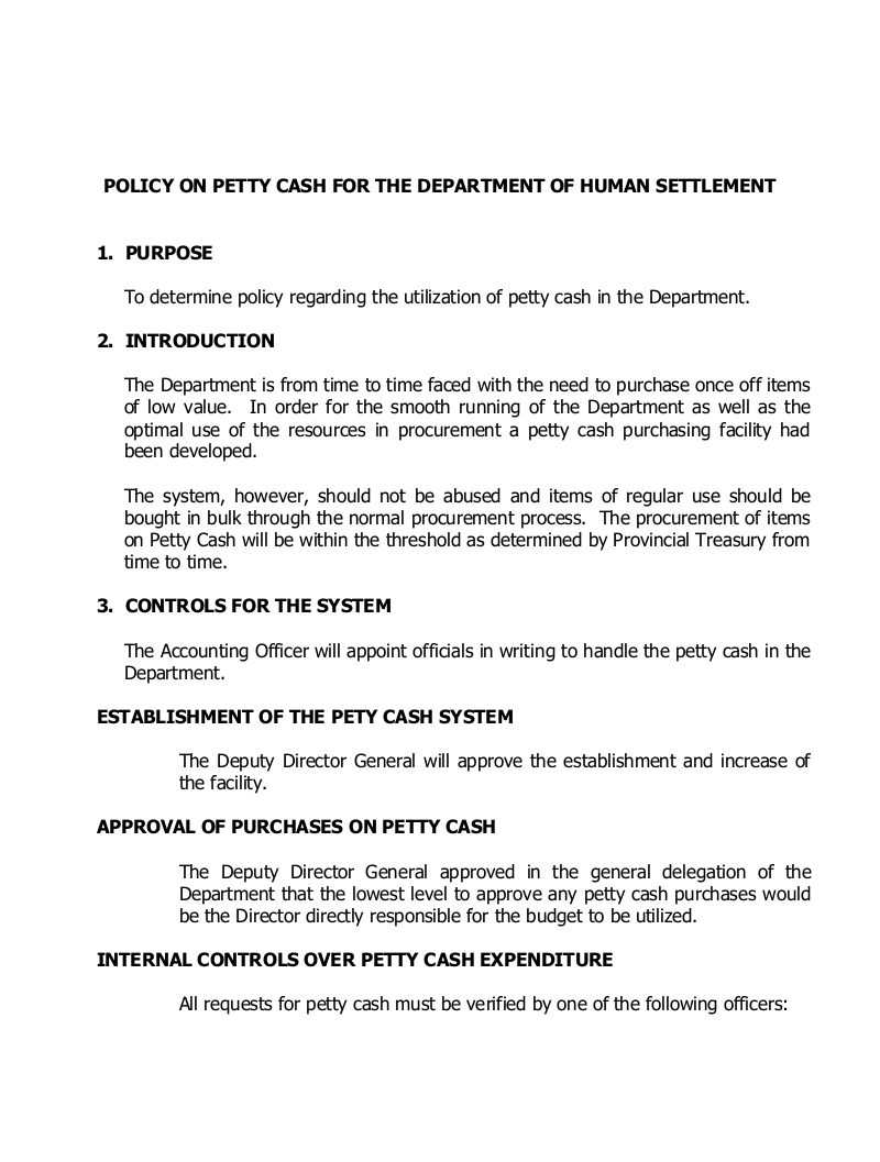 Policy Sample Format Master Of Template Document