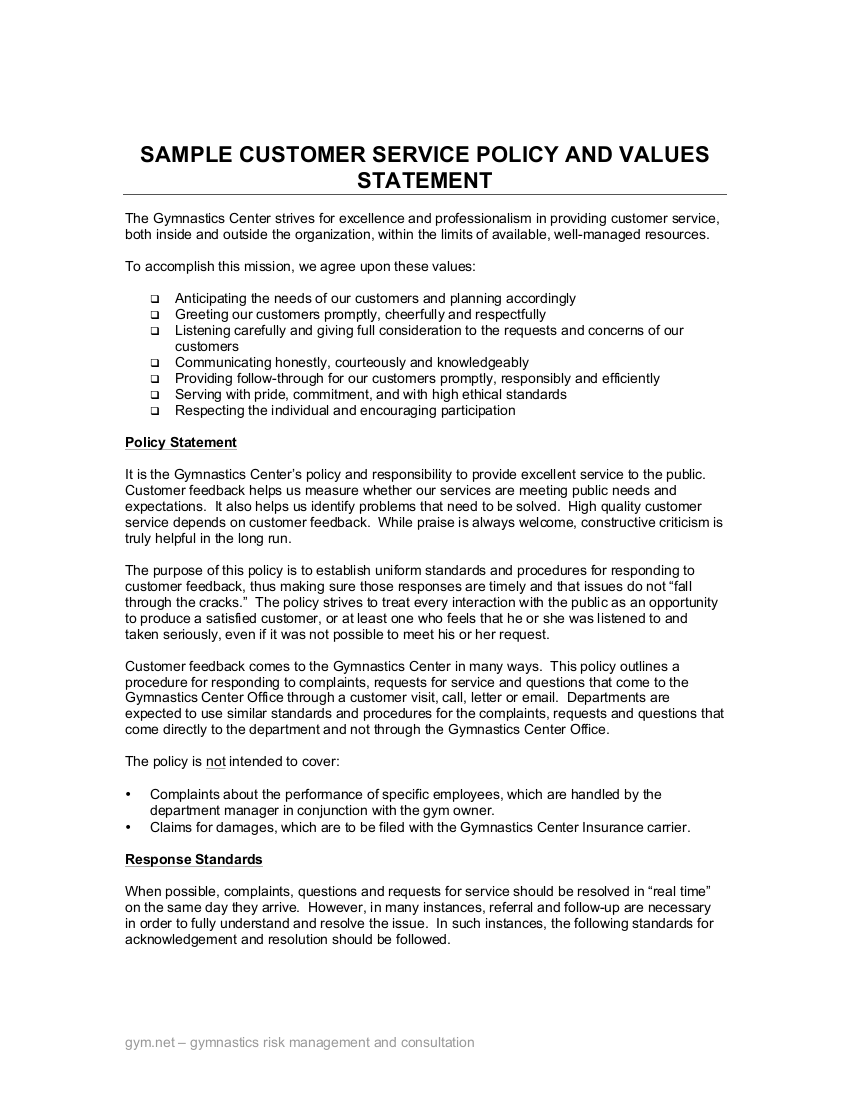 Customer Service Policy 22 Examples Format Pdf Examples