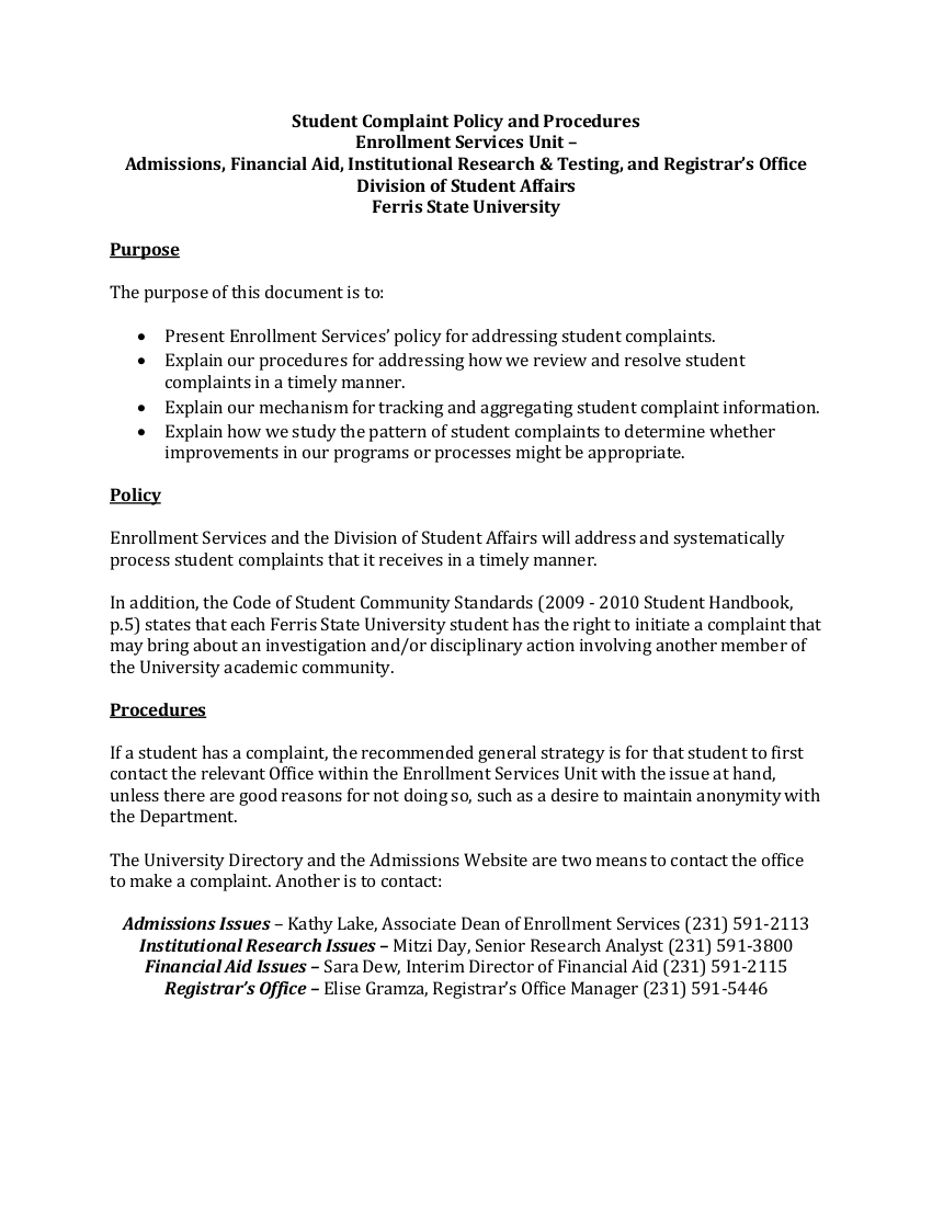 Complaint Policy - 19+ Examples, Format, Pdf | Examples