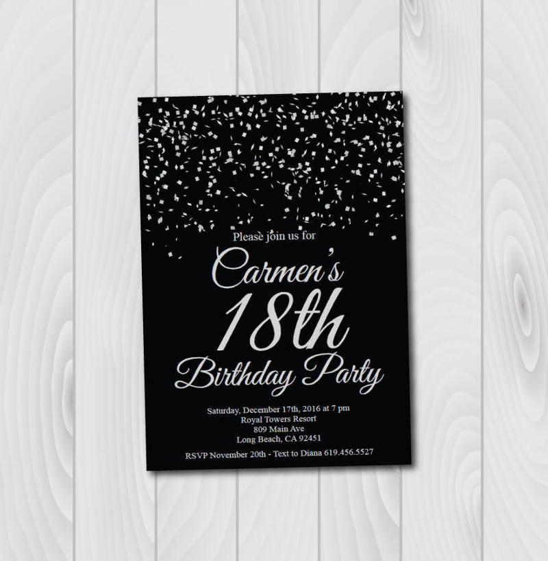 18th Birthday Invitation - 19+ Examples, Format, Pdf | Examples