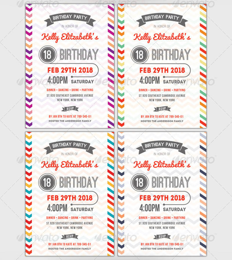18th Birthday Invitation - 19+ Examples, Format, Pdf | Examples