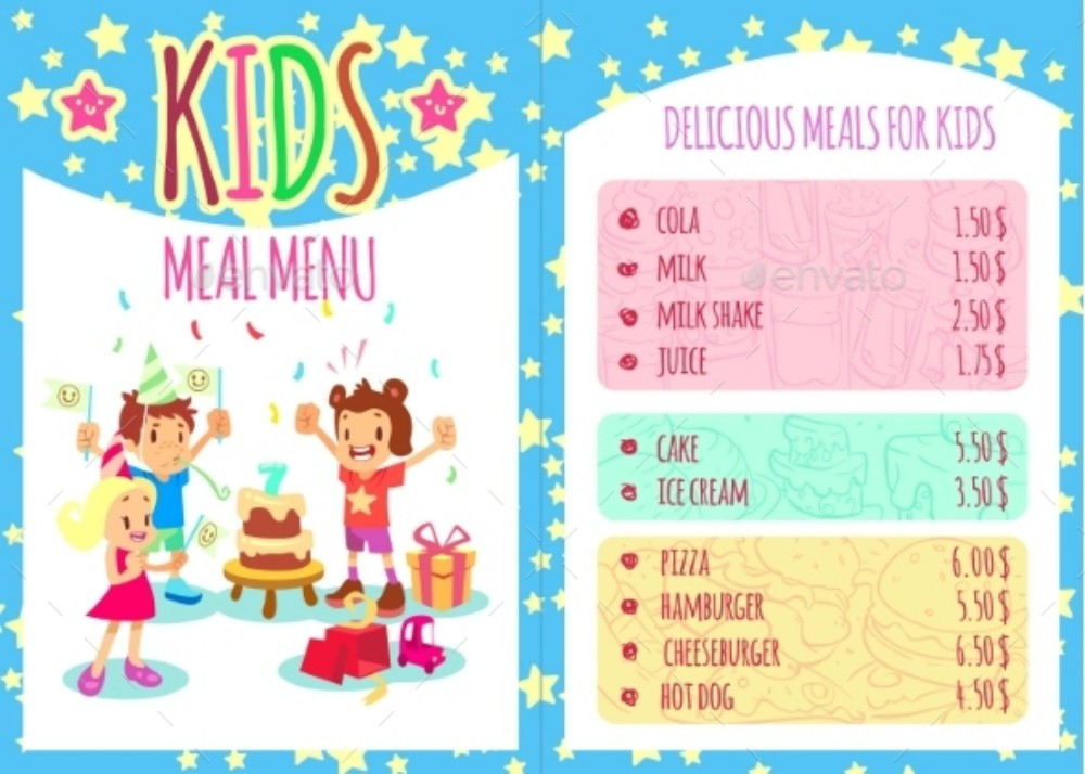 16 Examples Of Kids Menu In PSD AI EPS Vector Examples 16 Examples Of Kids Menu In PSD AI EPS Vector Examples