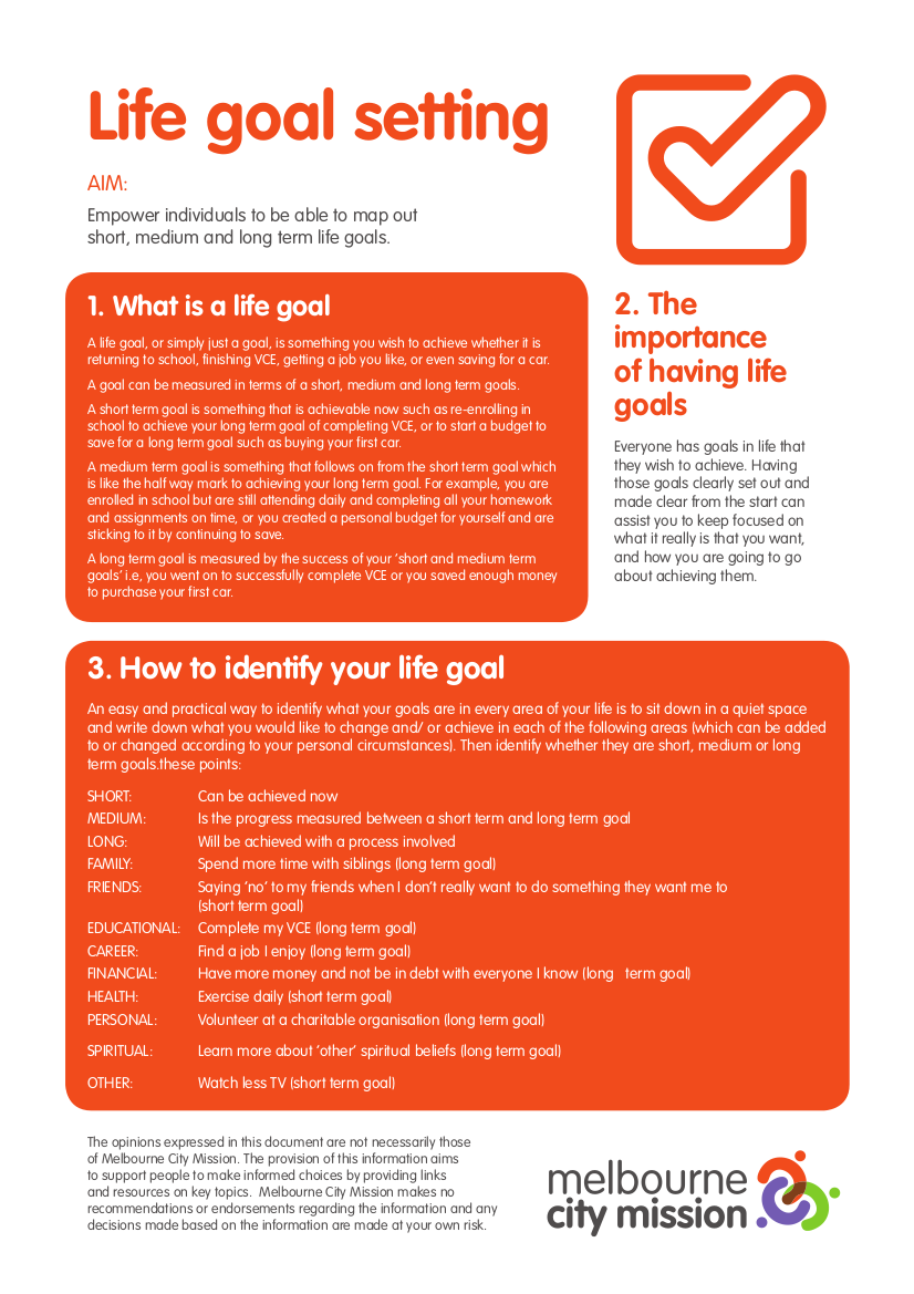 Life Goals - 10+ Examples, Format, Sample | Examples