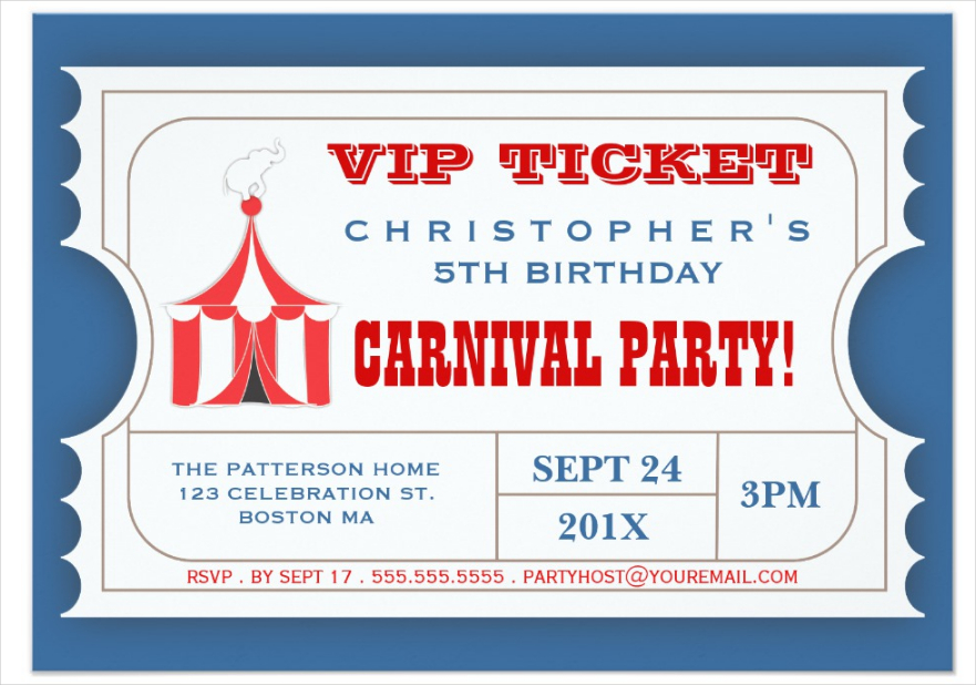 Carnival Party Invitation - 16+ Examples, Illustrator, Word, Pages ...
