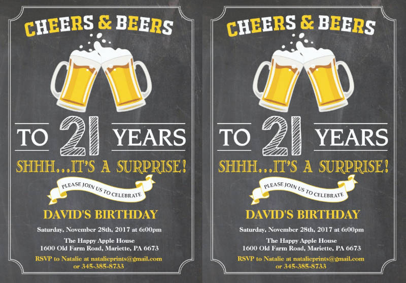 Cool 21st Birthday Invitation - 16+ Examples, Format, Pdf | Examples