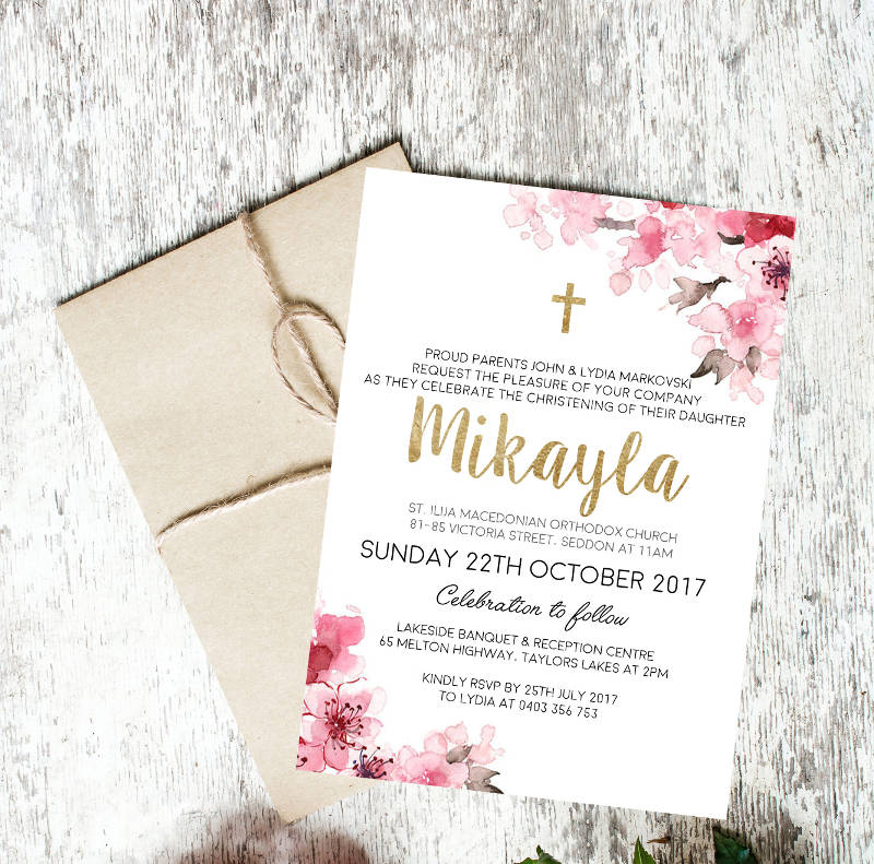 Creative Christening Invitations