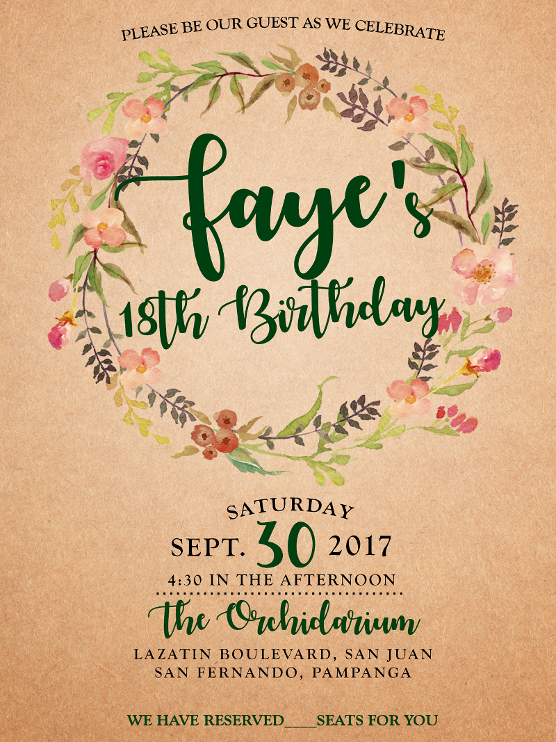 Debut Invitation Ideas