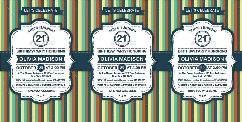 Cool 21st Birthday Invitation - 16+ Examples, Format, Pdf | Examples