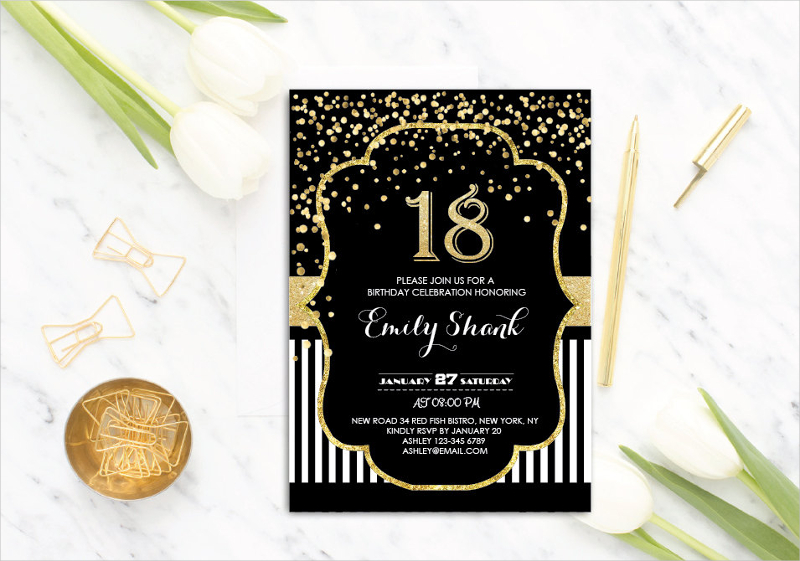 18th Birthday Invitation - 19+ Examples, Format, Pdf | Examples