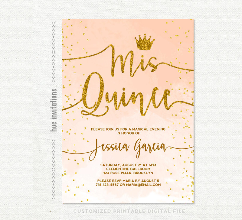 Quinceanera Birthday Invitation - 12+ Examples, Illustrator, Word ...