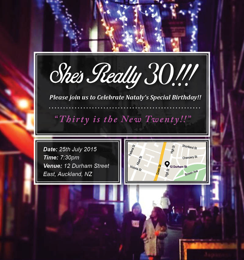 happy 30th birthday invitation