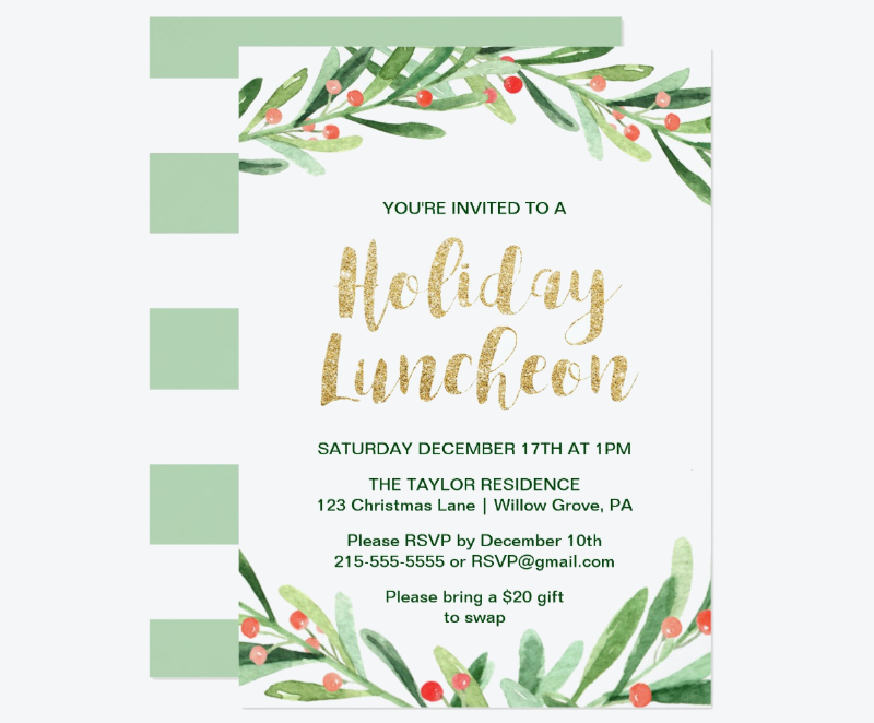 Christmas Lunch Invitation Template Prntbl concejomunicipaldechinu gov co
