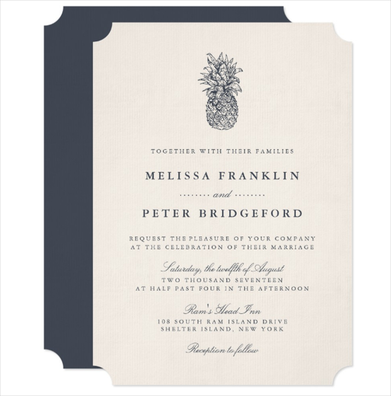 Island Wedding Invitation - 13+ Examples, Format, Pdf | Examples